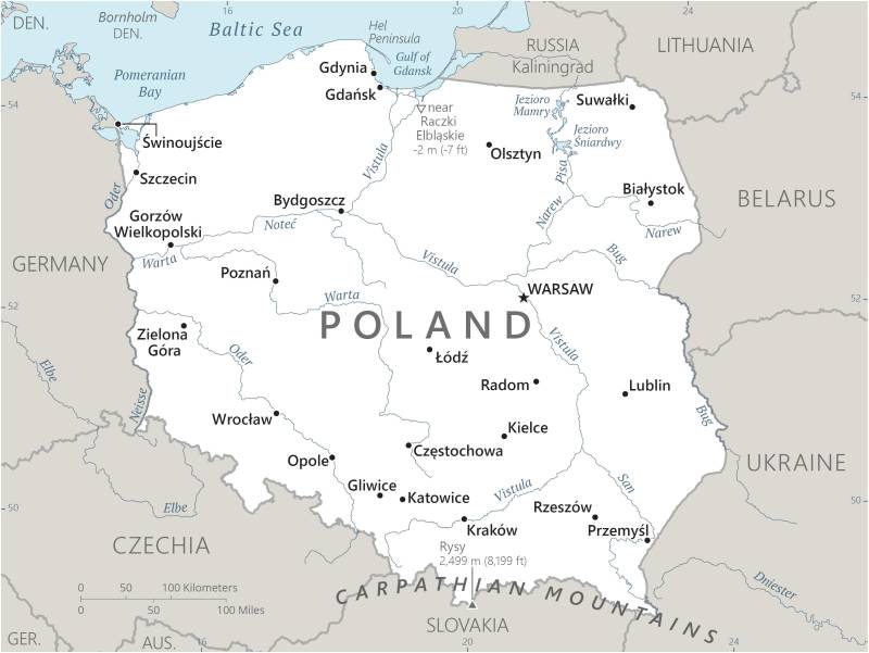 Landkarte Polen FunGEO de